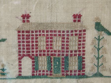 1836 Silkwork Sampler by Hannah Starkey