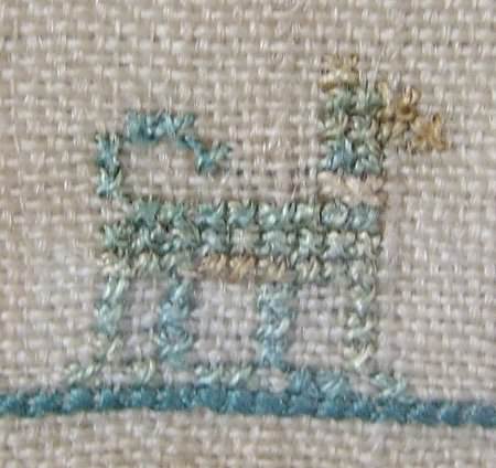 1836 Silkwork Sampler by Hannah Starkey
