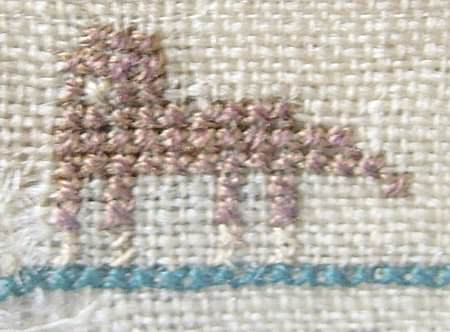 1836 Silkwork Sampler by Hannah Starkey