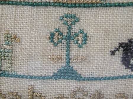 1836 Silkwork Sampler by Hannah Starkey