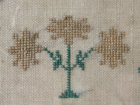 1836 Silkwork Sampler by Hannah Starkey