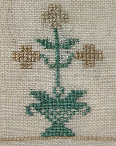 1836 Silkwork Sampler by Hannah Starkey