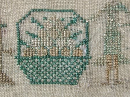 1836 Silkwork Sampler by Hannah Starkey