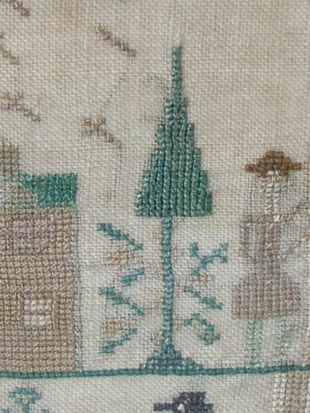 1836 Silkwork Sampler by Hannah Starkey