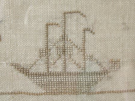 1836 Silkwork Sampler by Hannah Starkey