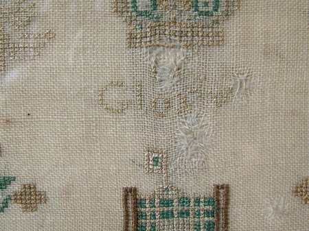 1836 Silkwork Sampler by Hannah Starkey