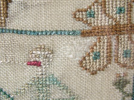 1836 Silkwork Sampler by Hannah Starkey