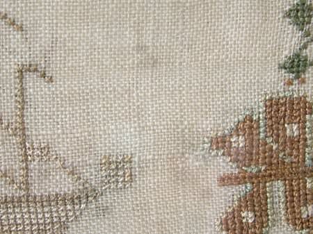 1836 Silkwork Sampler by Hannah Starkey