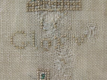 1836 Silkwork Sampler by Hannah Starkey