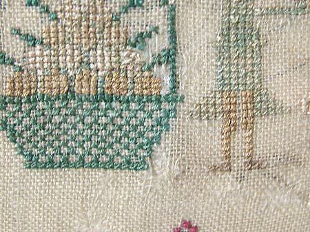 1836 Silkwork Sampler by Hannah Starkey