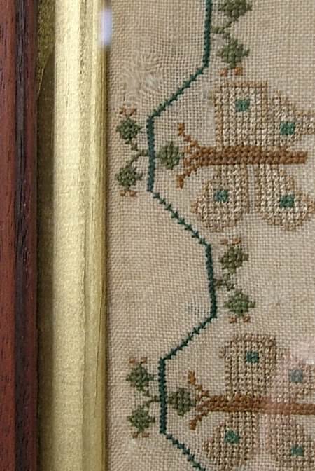 1836 Silkwork Sampler by Hannah Starkey