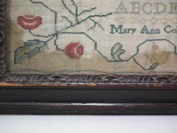 1761 Verse and Prayer Sampler by Mary Ann Colville