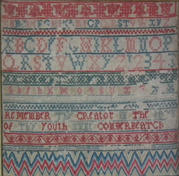 1712 Band Sampler by Elizabeth Axton