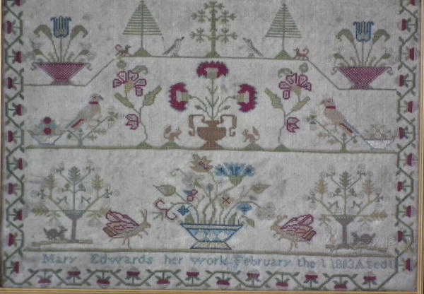 1803 House Sampler by Mary Edwards