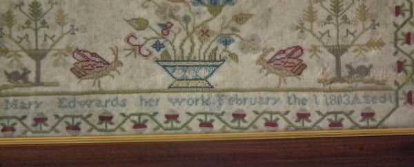 1803 House Sampler by Mary Edwards