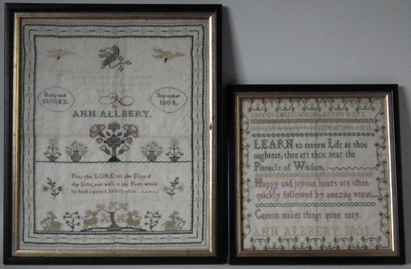 Pair Samplers by Ann Allbery 1803 & 1804